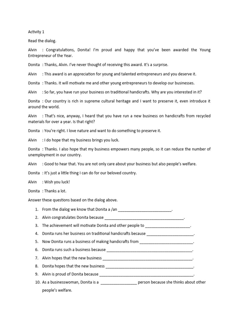 Activity 1-Congratulation | PDF