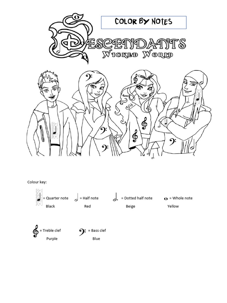 Descendants Coloring Pages Guide | PDF