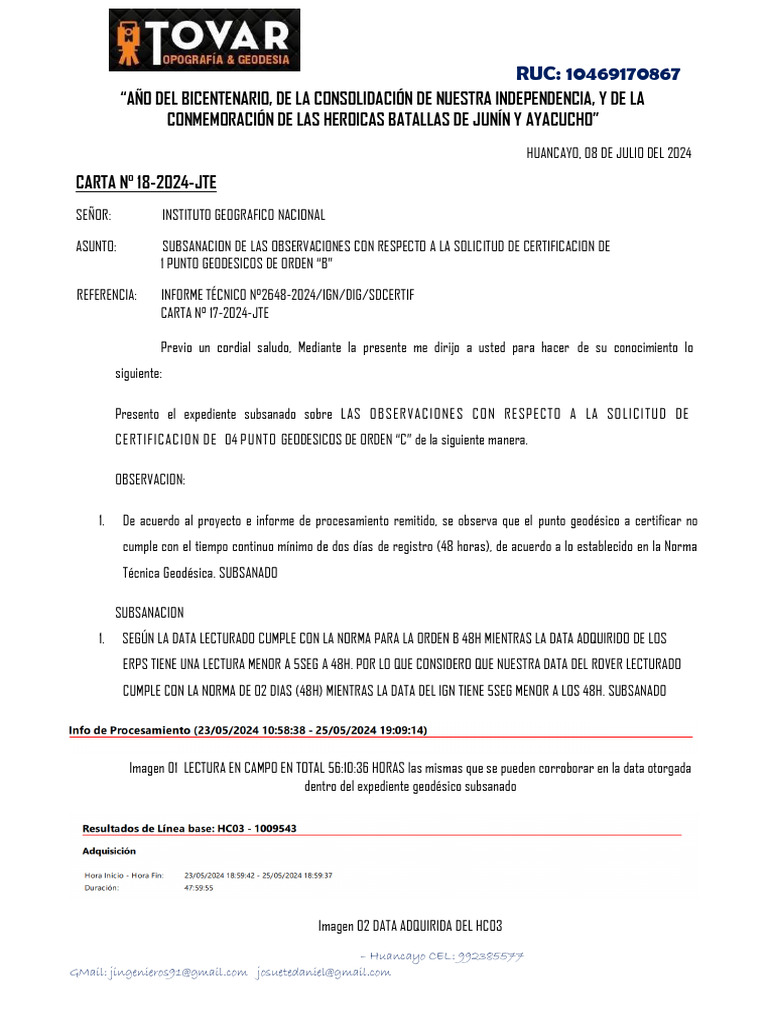 Carta N°18-2024-Jte | PDF