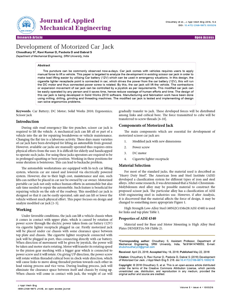 Force Analysis of The Jack | PDF | Strength Of Materials | Screw