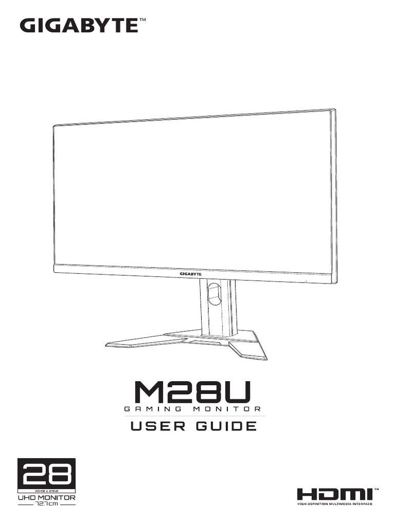 GIGABYTE M28U UM-English-0204 | PDF | Usb | Computer Monitor