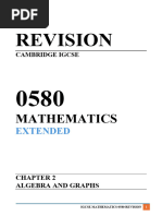 CIE Mathematics IGCSE 0580 Exams 2025 List of Formulas | PDF