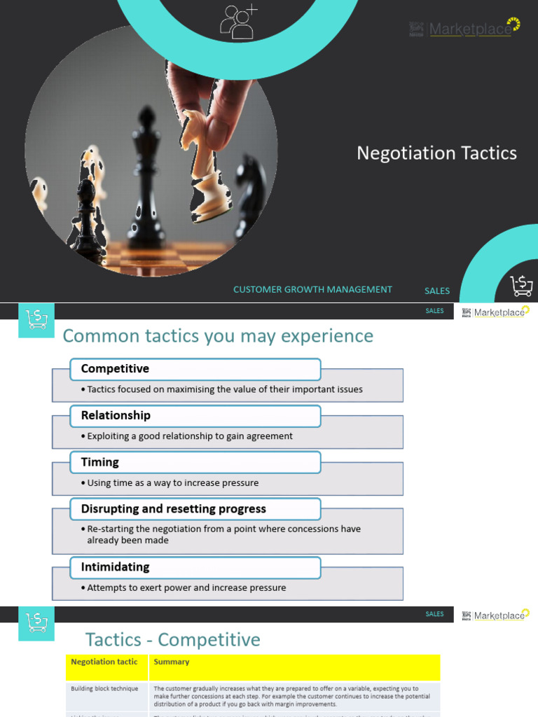 Negotiation Tactics | PDF | Negotiation