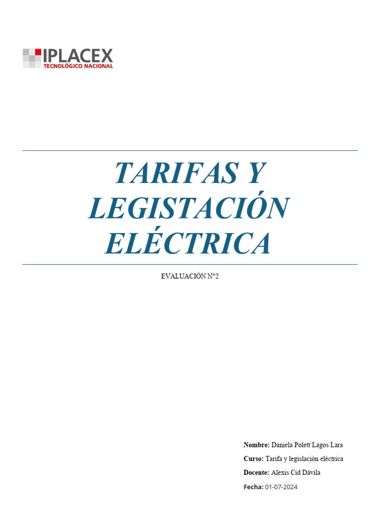 Daniela Lagos E2 | PDF | Subestacion electrica | Poder (Física)