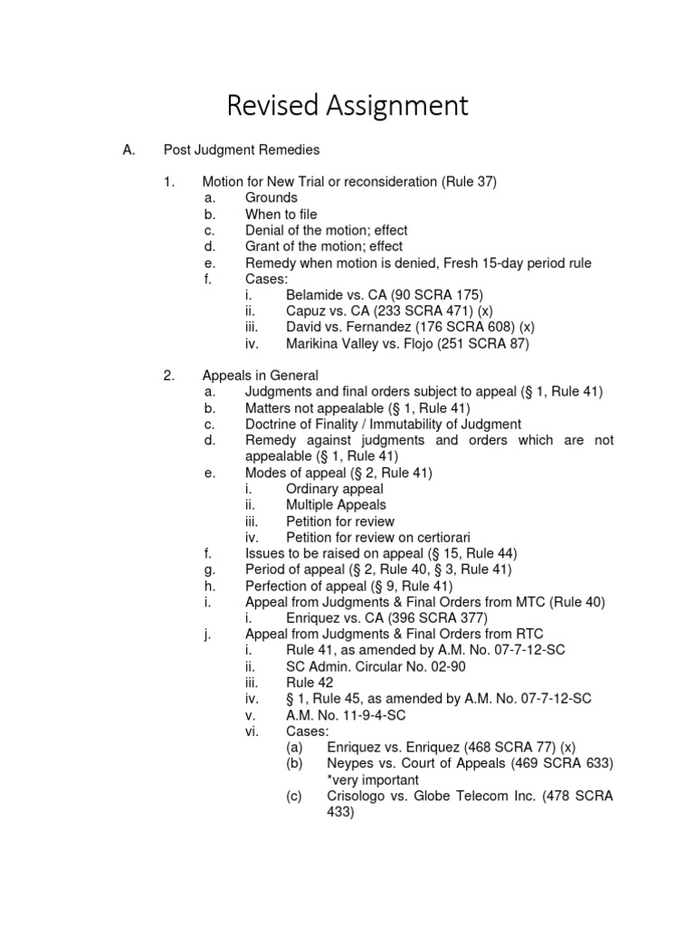 Revised Assignment UBLC 05092023 | PDF | Appeal | Judgment (Law)