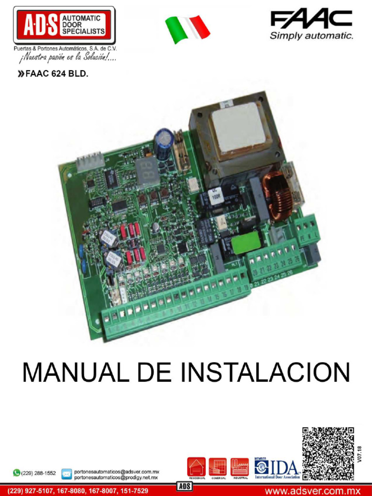 Manual Faac 624 BLD | PDF