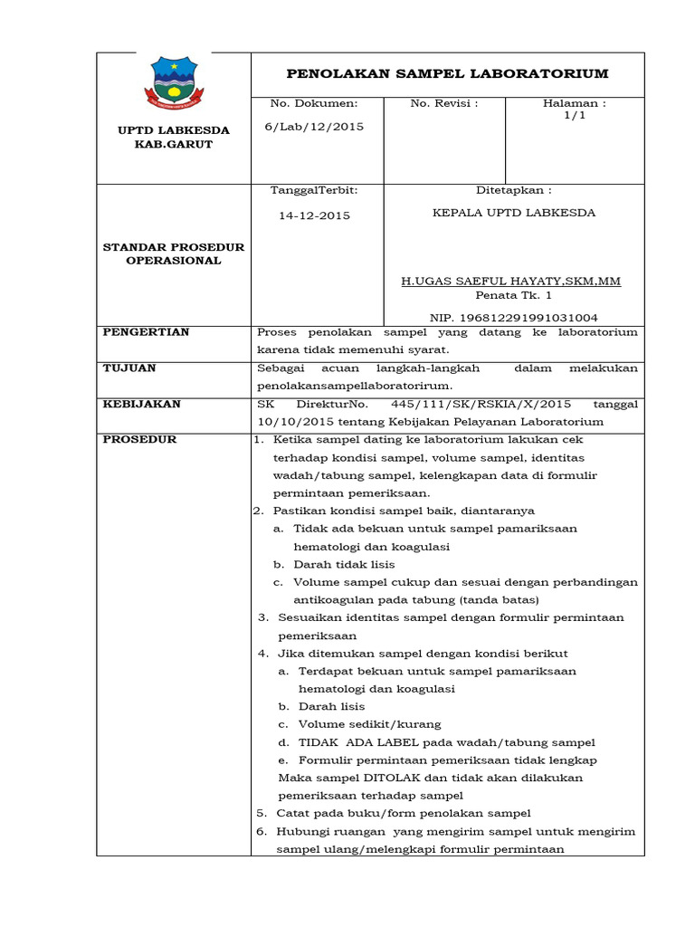 Contoh Spo-Penolakan-Sampel | PDF