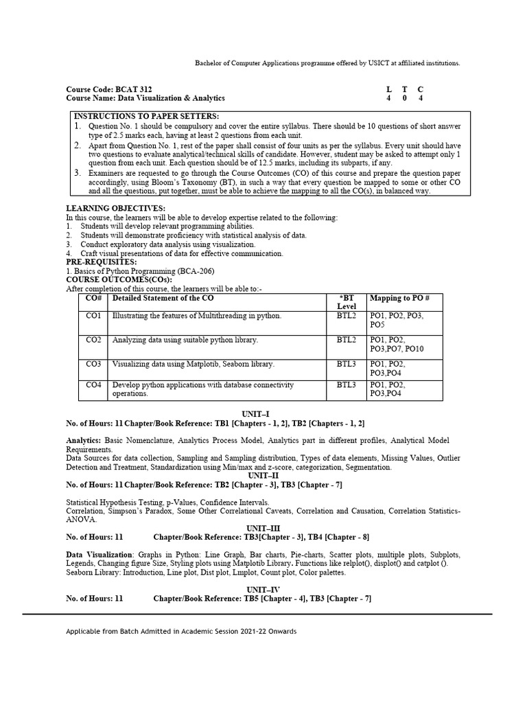 BCA syllabus | PDF | Statistics | Computer Programming BCA syllabus | PDF | Statistics | Computer Programming
