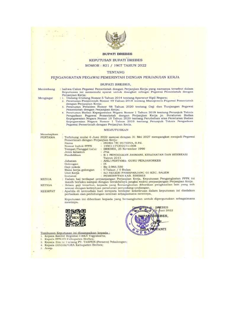 SK P3K Dan SK Kadin | PDF