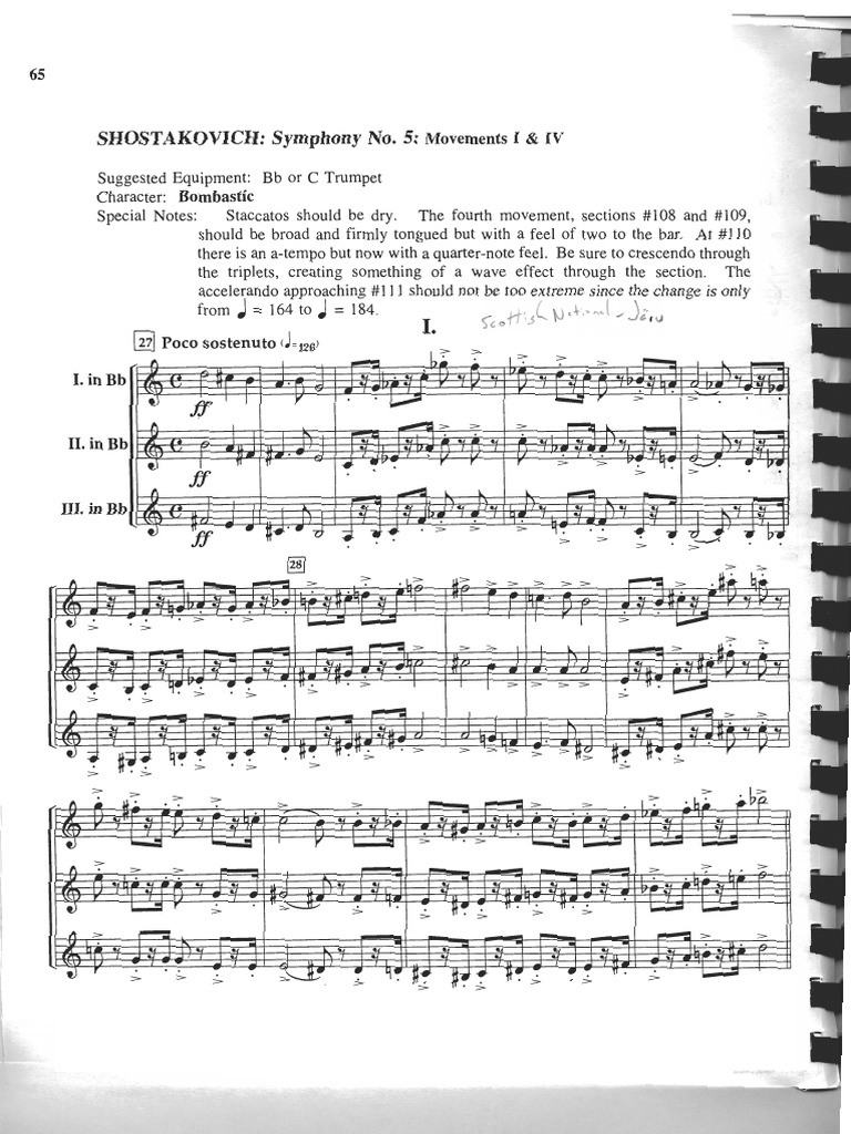 Shostakovich Symphony No. 5. | PDF