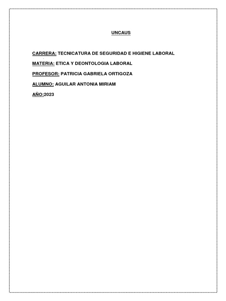 Practico Responsabilidad Profesional - Aguilar Miriam | PDF | Ética profesional