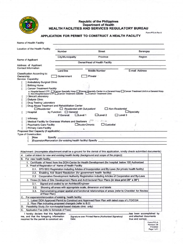 PTC Form | PDF