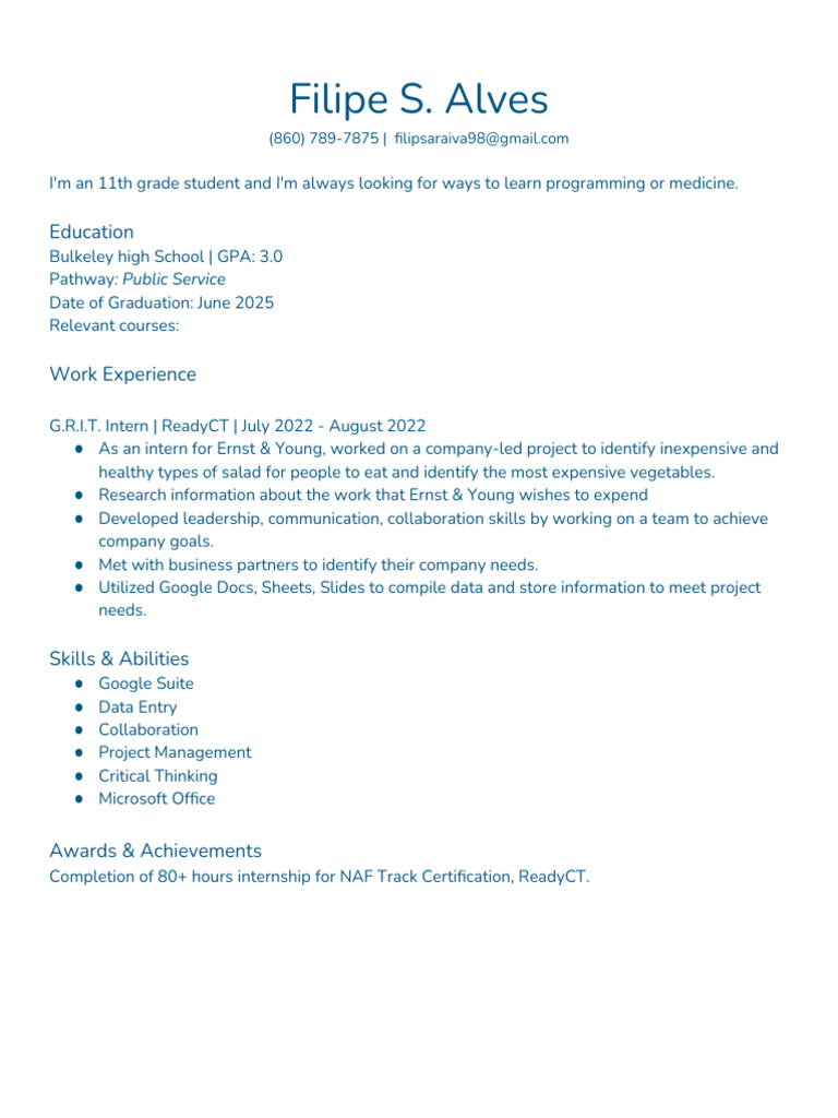 FSA Resume 5 | PDF | Business | Finance & Money Management