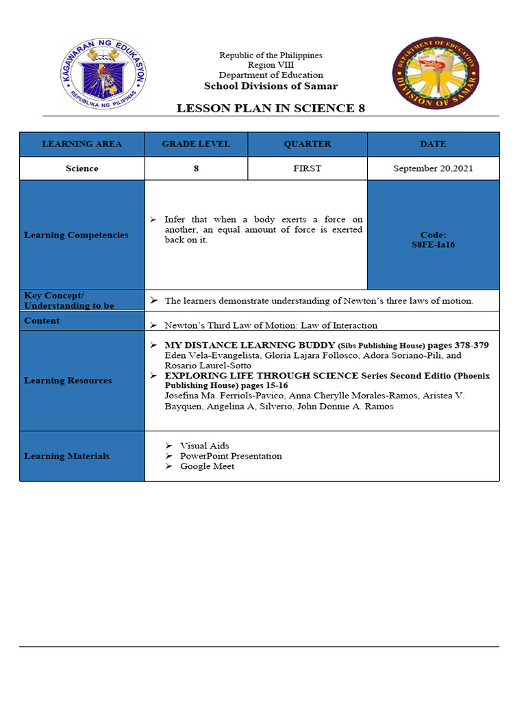 Detailed LP | PDF | Force | Physics