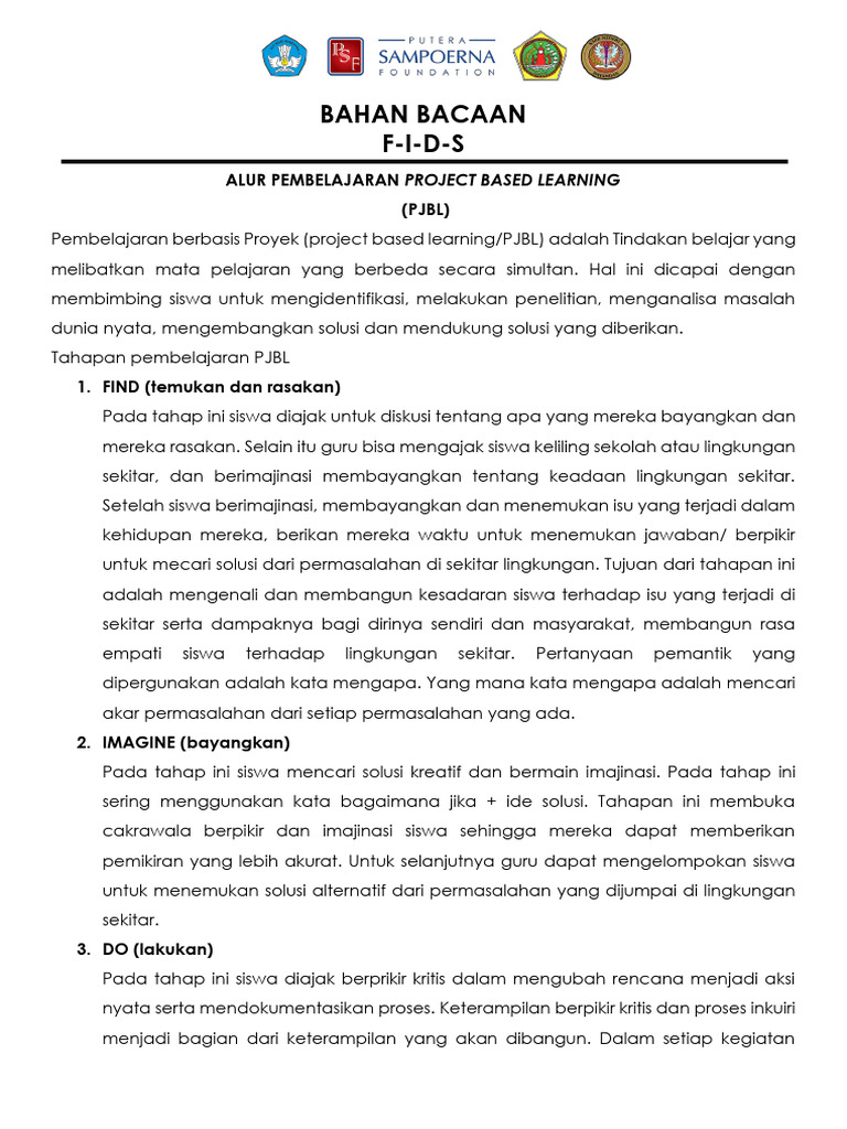 Alur Pembelajaran PJBL Siswa | PDF | Karier & Perkembangan ...