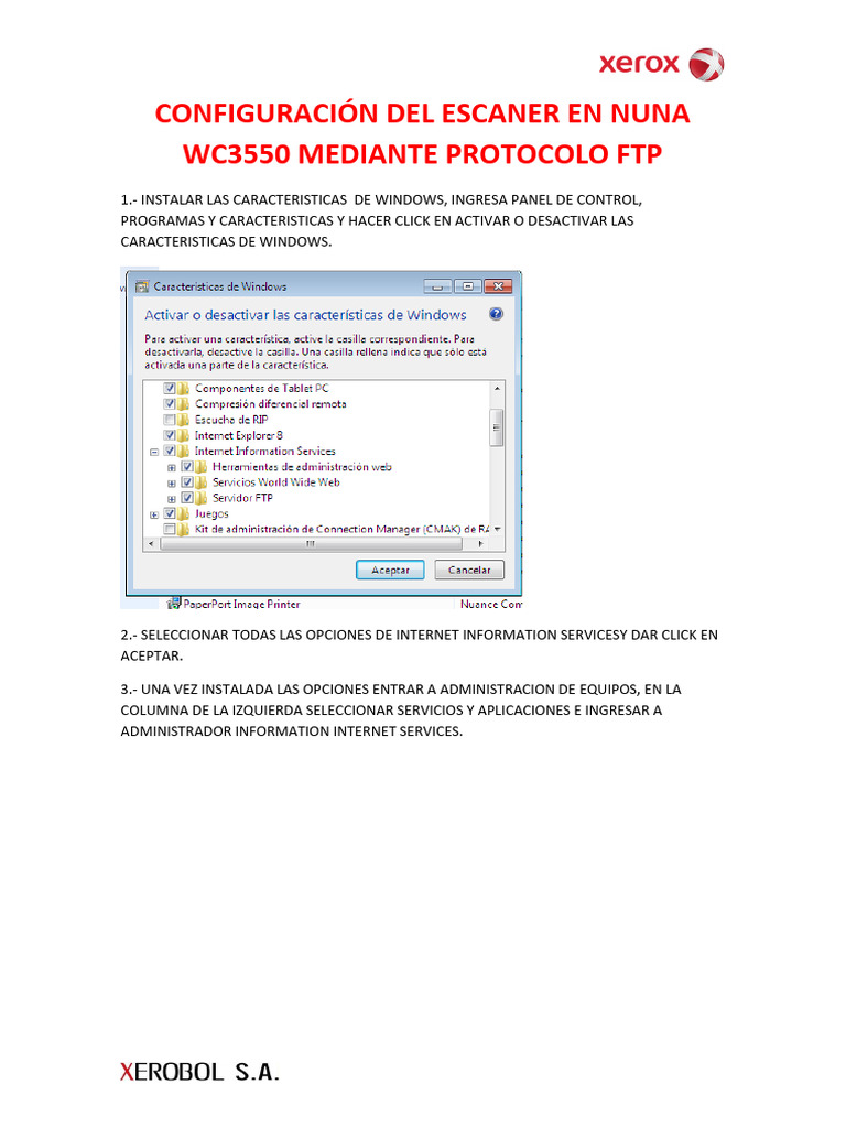 Scan To PC Por Protocolo FTP - Win7 - wc3550 | PDF | Protocolo de transferencia de archivos ...