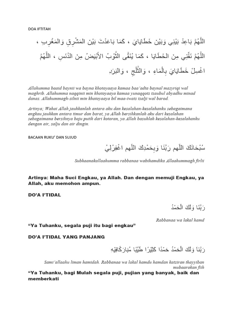 Doa Iftitah | PDF