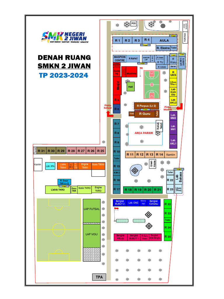 Denah SMK N 2 Jiwan 2023-2024 | PDF