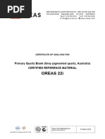 OREAS 503 Certificate of Analysis | PDF | Minerals | Chemical Elements