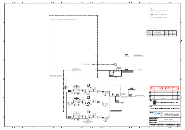 0-WD190-ER103-00001 - Rev.1 - P & ID HRSG BLOWDOWN TRANSFER SYSTEM | PDF