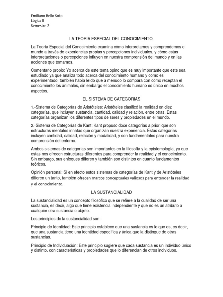 Trabajo de Logica | PDF | Causalidad | Conocimiento