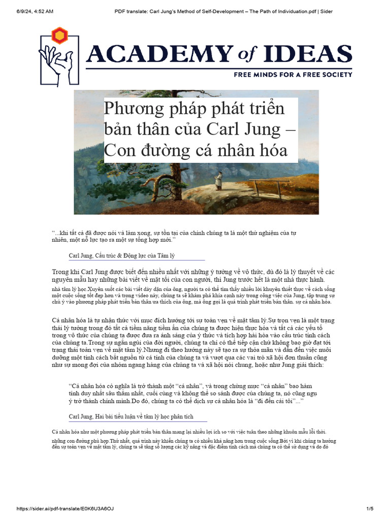 PDF Translate - Carl Jung's Method of Self-Development - The Path of ...