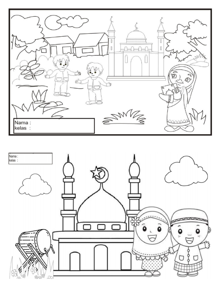 Gambar Lomba Mewarnai Santri | PDF