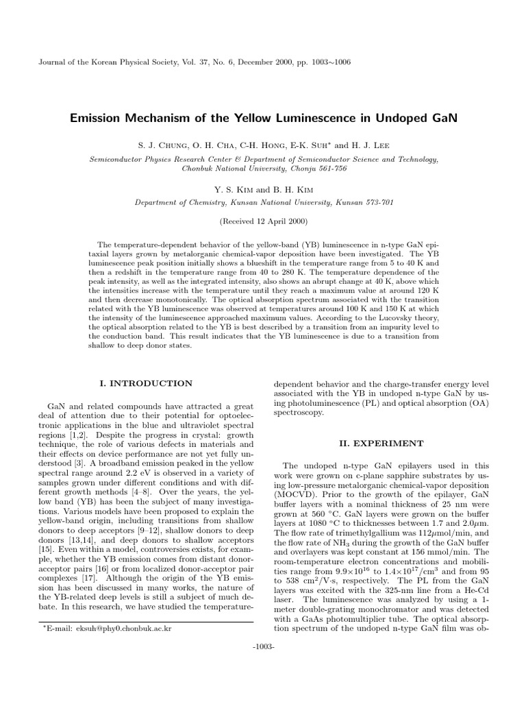 YL in GaN Electron State | PDF | Ultraviolet–Visible Spectroscopy | Absorption Spectroscopy