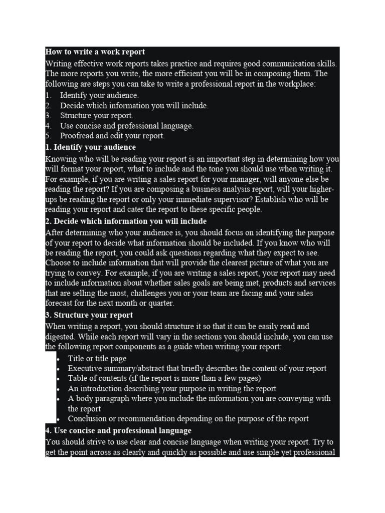 Work Report | PDF | Proofreading | Information