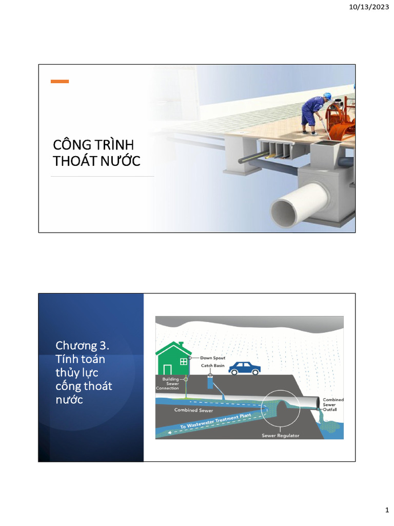 C3 - Tinh Toan Thuy Luc Cong Thoat Nuoc - SV | PDF