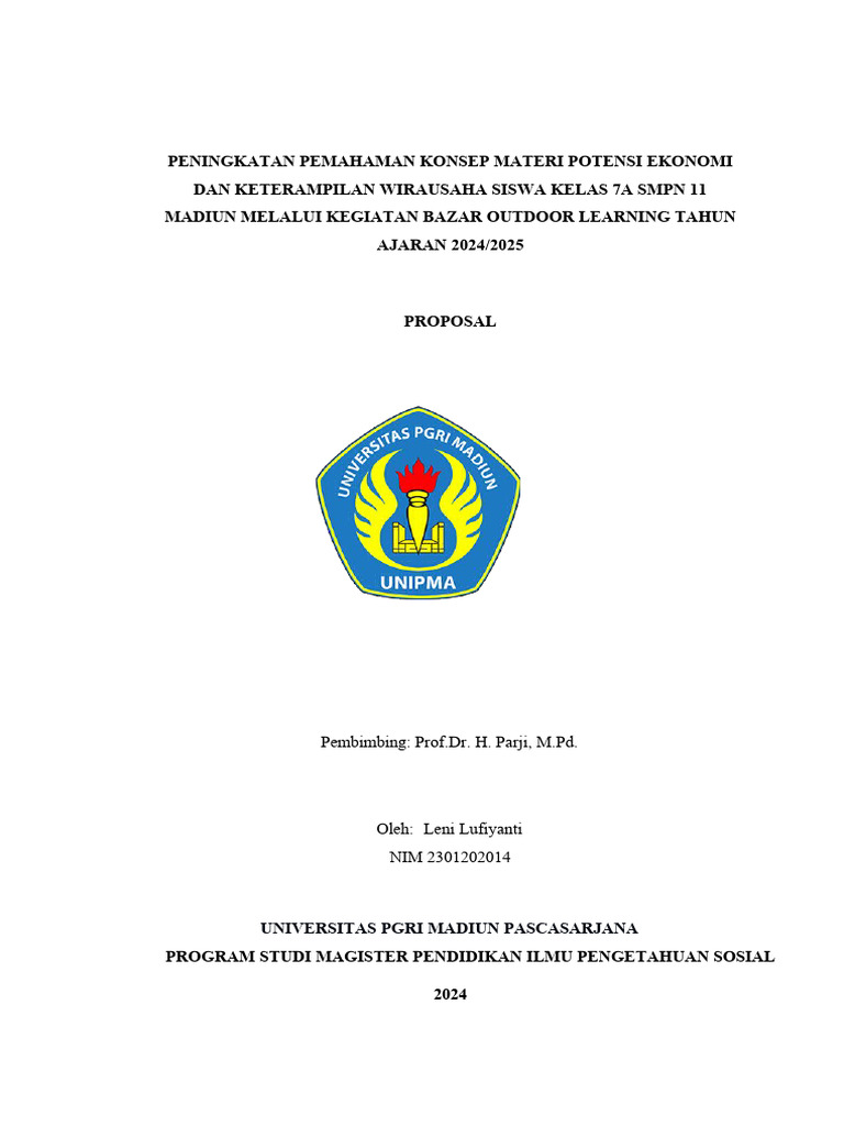 Uas Proposal | PDF | Karier & Perkembangan | Seni