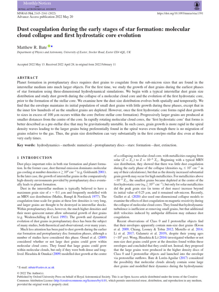 Dust Coagulation During The Early Stages of Star Formation Molecular ...