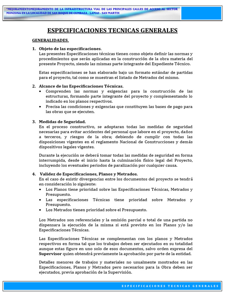 Ee - TT Generales Pav. San Roque Ok | PDF | Presupuesto