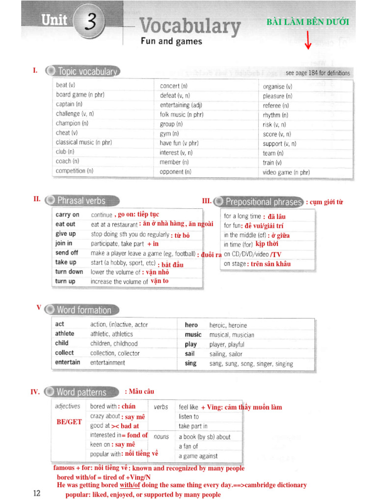 Destination b1 Unit 3 Fun and Game | PDF