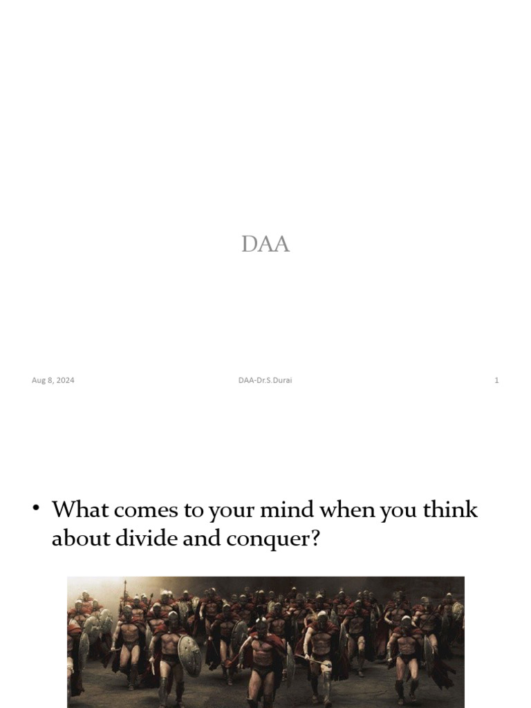 Divide and Conquer | PDF | Algorithms | Theoretical Computer Science Divide and Conquer | PDF | Algorithms | Theoretical Computer Science