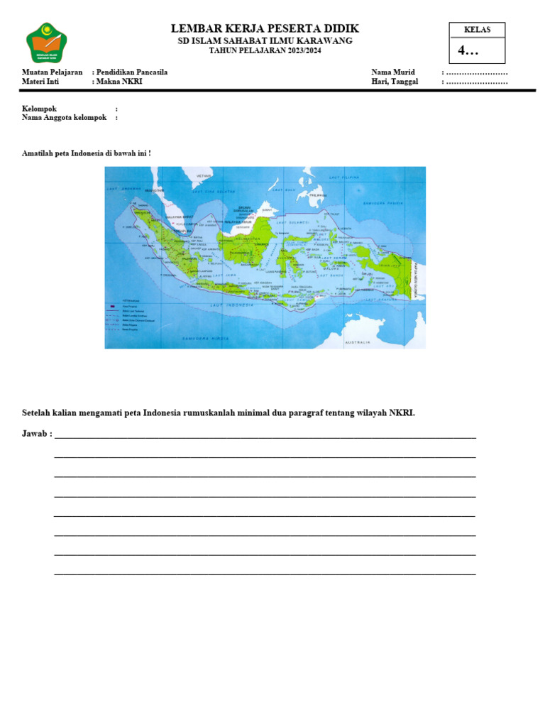 LKPD - Kls 4p.pancasila p.2 - Makna Nkri | PDF