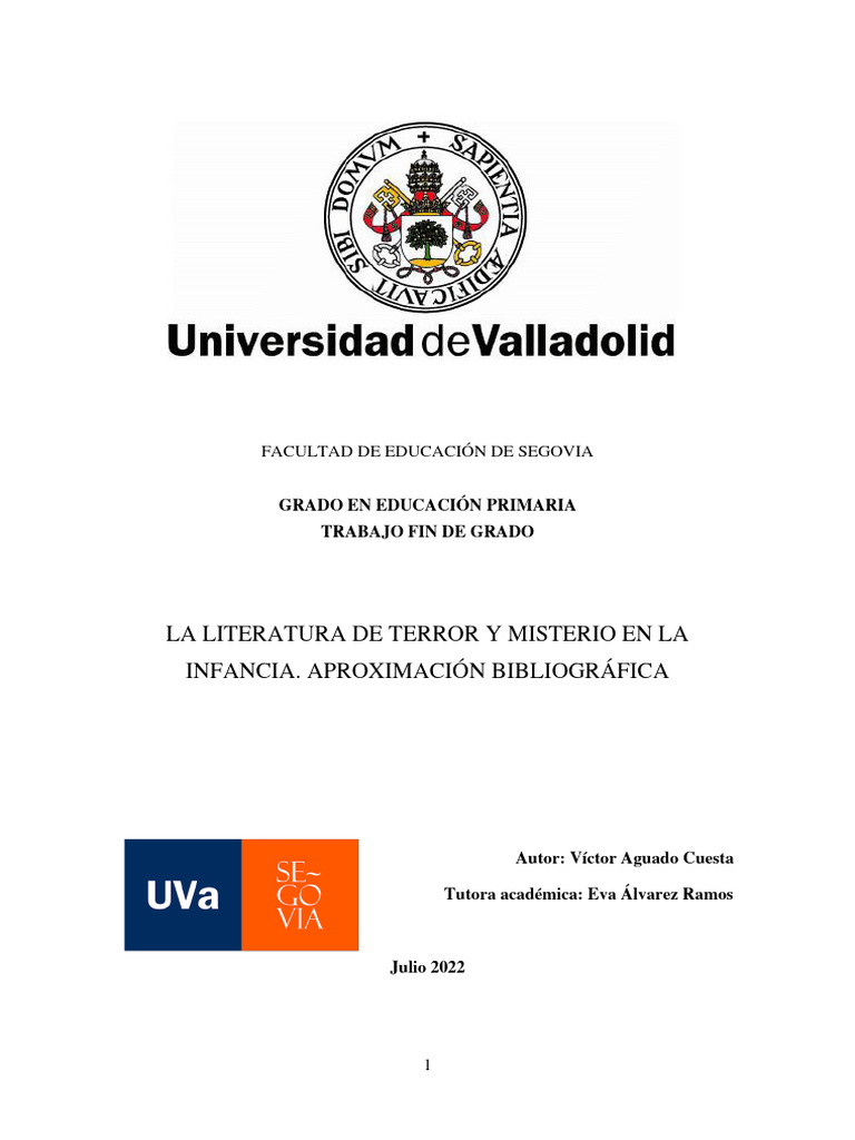 Tfg-B. 1863 | PDF | Temor | Ficción de terror