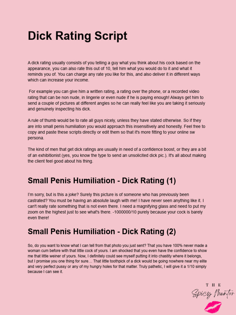 Dick Rating Script | PDF