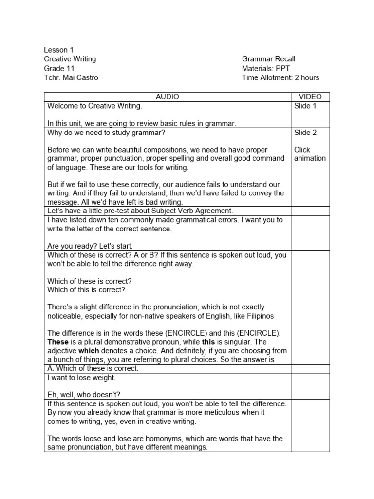 Sample | PDF | Grammatical Number | Plural