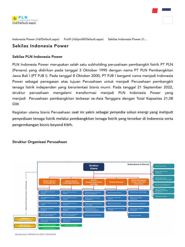 Profil PLN Indonesia Power | PDF