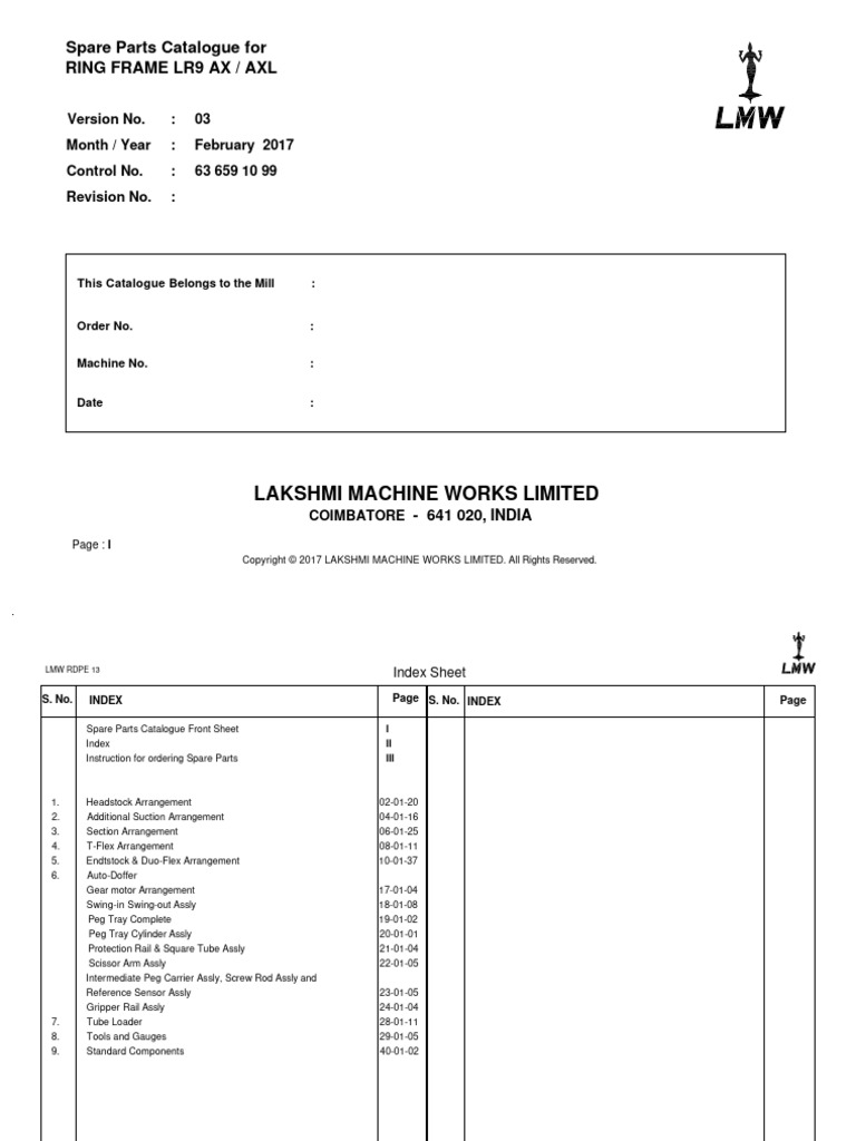 SPC Lr9 Ax Axl (Full PDF 20 Oct 2017) | PDF | Axle | Mechanical Engineering