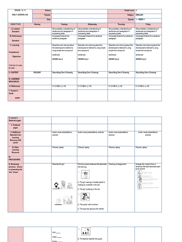 English3 - W1 | PDF | Subject (Grammar) | Sentence (Linguistics)