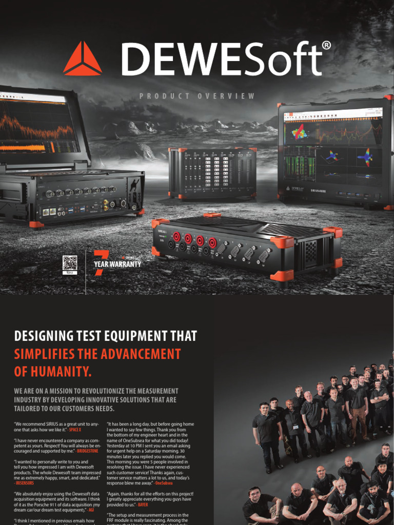 Dewesoft Product Overview Catalog en | PDF | Data Acquisition ...
