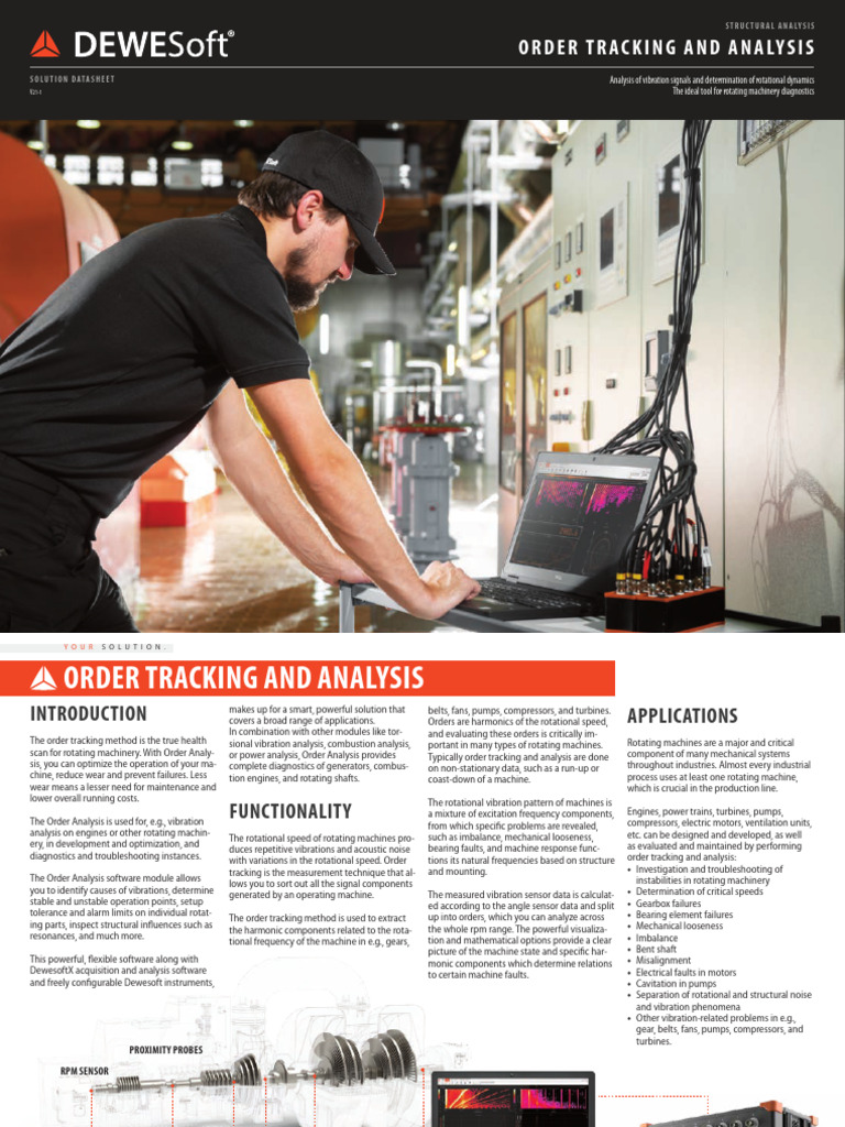 Dewesoft Order Tracking Analysis Brochure en | PDF | Machines | Decibel