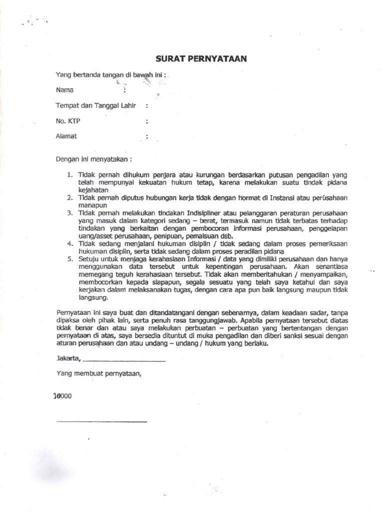 Surat Pernyataan Smartfren | PDF