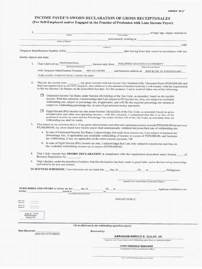 Sworn Declaration | PDF