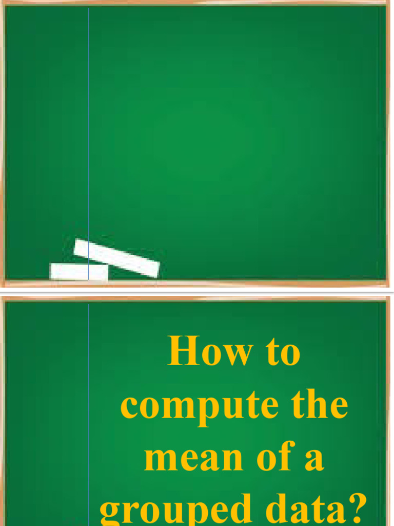 Mean Of Grouped Data Pdf