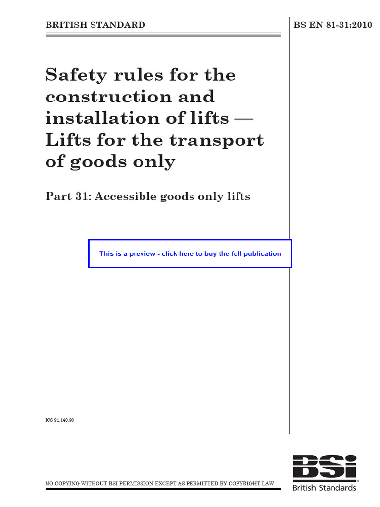 BS EN 81 31 2010 en | PDF