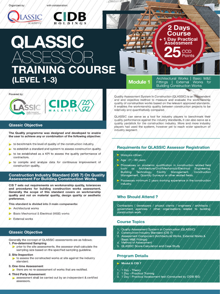 QLASSIC Assessor Course Details | PDF