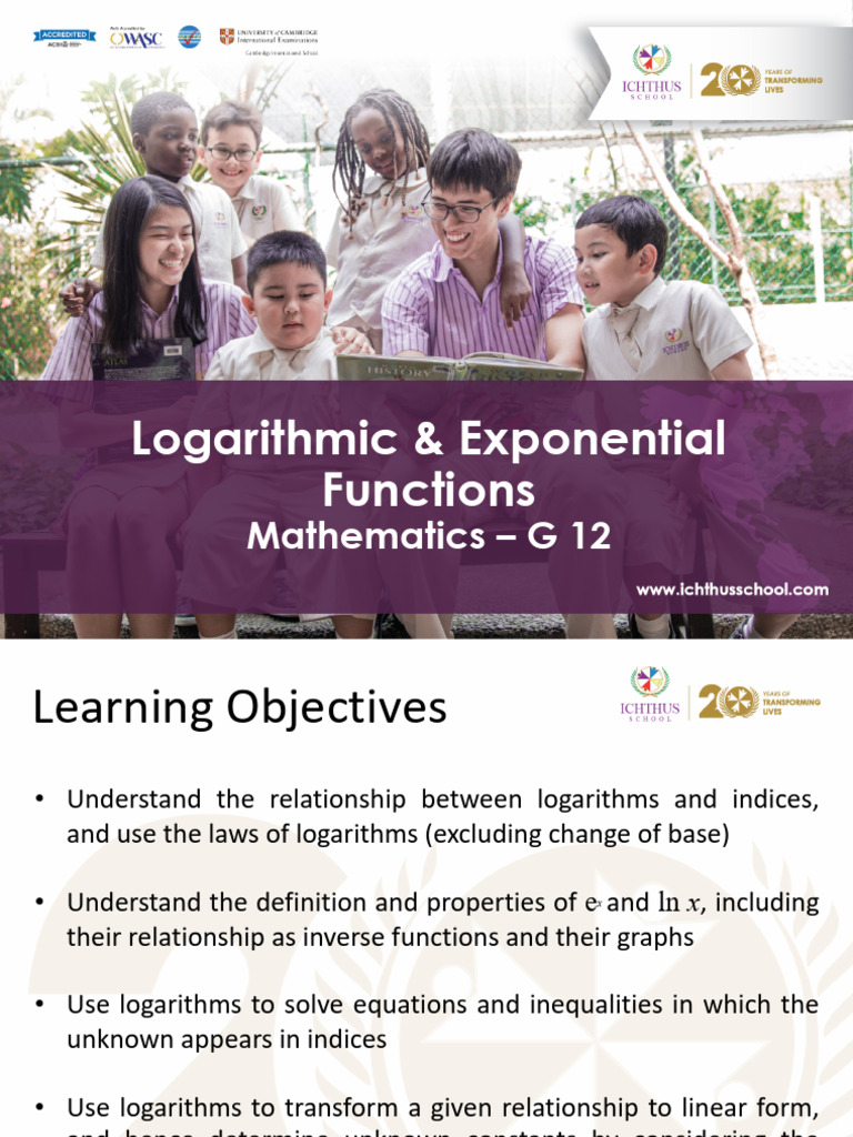 Logarithmic & Exponential Functions Guide | PDF | Logarithm | Exponential Function